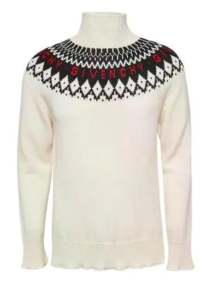 Givenchy Fair-isle Turtleneck Sweater - Neutrals