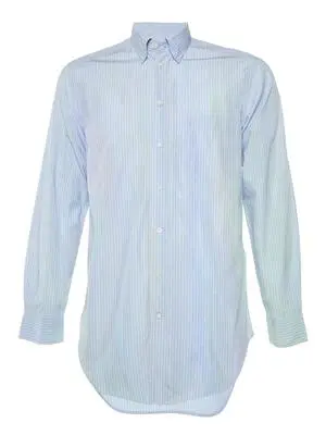 ARMANI Striped Cotton Shirt - Blue
