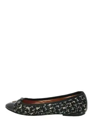 Carolina Herrera Tweed Ballerina Flats - Black