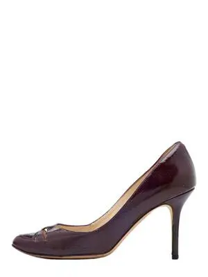 JIMMY CHOO Leather Pumps With Cut-out Detailing - Purple