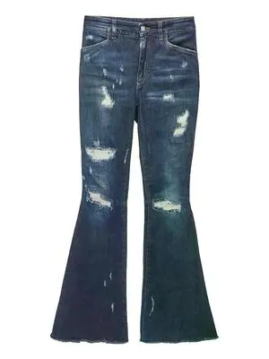 Dolce & Gabbana Distressed Flared Jeans - Blue