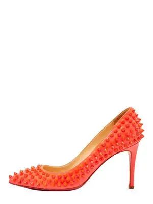 CHRISTIAN LOUBOUTIN Spiked Patent Leather Pumps - Pink