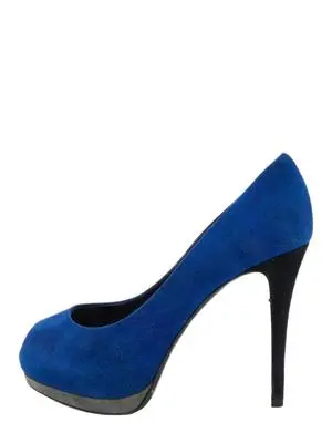 GIUSEPPE ZANOTTI 110mm Suede Peeptoe Pumps - Blue