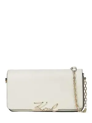 Karl Lagerfeld Logo Crossbody Bag - Neutrals