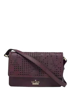 Kate Spade New York Arielle Perforated Leather Cross Body Bag - Red