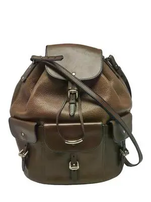 Burberry Leather Drawstring Shoulder Bag - Brown