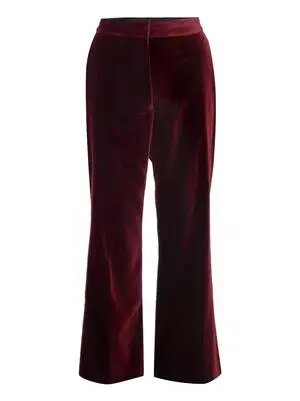 Stella McCartney Flared Velvet Trousers - Red