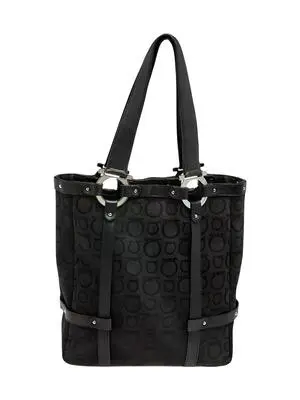 FERRAGAMO Logo-patterned Tote Bag - Black
