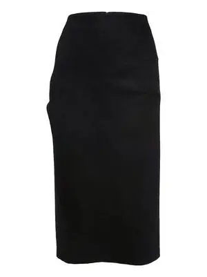 Diane Von Furstenberg Wool Midi Skirt - Black