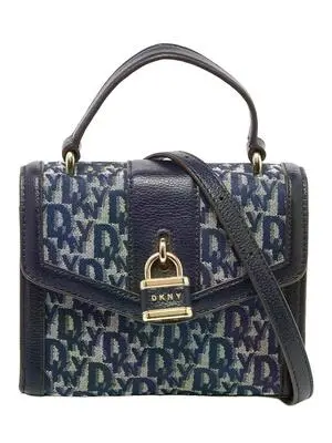 Dkny Monogram Padlock Shoulder Bag - Blue