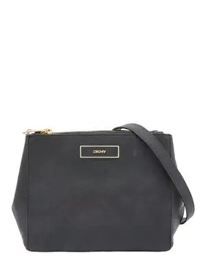 Dkny Logo-patch Crossbody Bag - Black