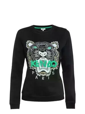 Kenzo Logo-embroidered Sweatshirt - Black