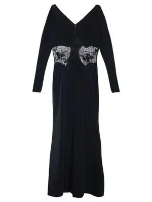 Roberto Cavalli Long-sleeve Maxi Dress - Black