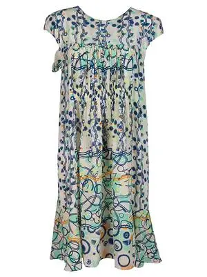 PETER PILOTTO Abstract Print Silk Dress - Neutrals