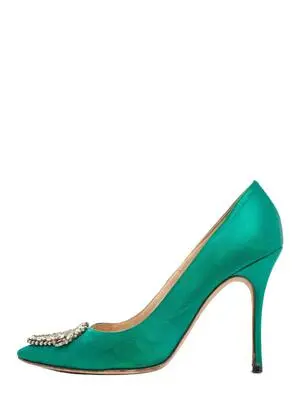 Manolo Blahnik Jewel-embellishment Pumps - Green