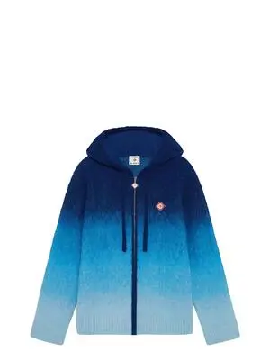 Casablanca Gradient Mohair Hooded Sweatshirt - Blue