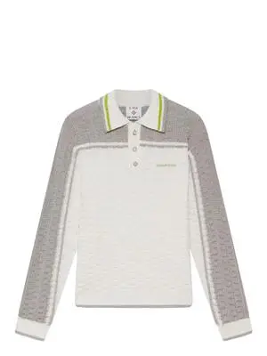 Casablanca Tennis Boucle Long Sleeve Polo Shirt - Multicolor