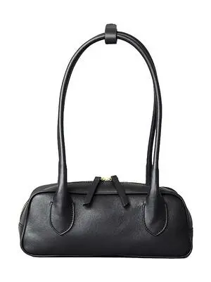 HYER GOODS Mini La Strada East West Shoulder Bag - Black/gold