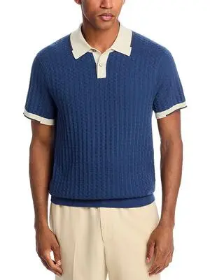 Paul Smith Contrast Trim Polo Shirt - Indigo