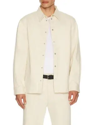 Helmut Lang Denim Shirt In Ivory - Ecru