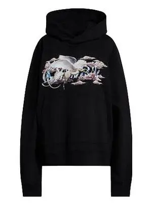 Amiri Hooded Sweatshirt With Logo - Black