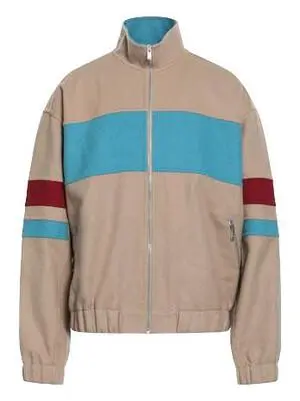 LANVIN Virgin Wool-cashmere Bomber Jacket - Beige