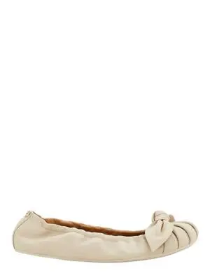 FERRAGAMO Bow Embellished Ballet Flats - Red