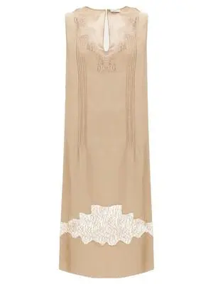 FERRAGAMO Dress With Lace Inserts - Neutral