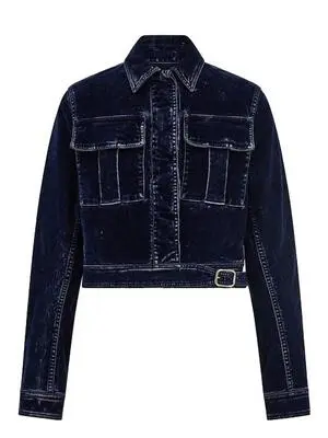 FERRAGAMO Boxy Jacket - Blue / Navy