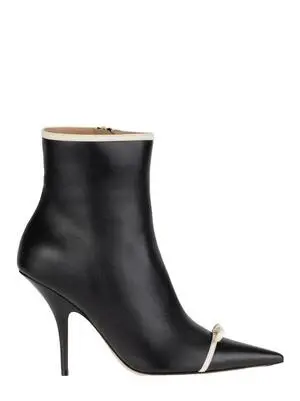 FERRAGAMO Pointed Ankle Boots With Bow Detailing - Natural
