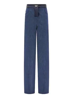 FERRAGAMO Five-pocket Straight Leg Trousers - Denim