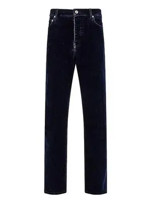 FERRAGAMO Five-pocket Straight Leg Trousers - Navy