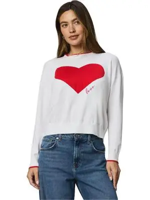 Splendid Leah Love Sweater - White