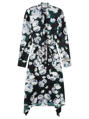 Stella McCartney Floral Long-sleeve Mesh Midi Dress - Multicolor