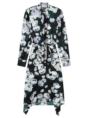 Stella McCartney Floral Long-sleeve Mesh Midi Dress - Multicolor