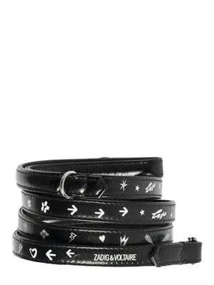 Zadig&Voltaire Leather Dog Leash - Black