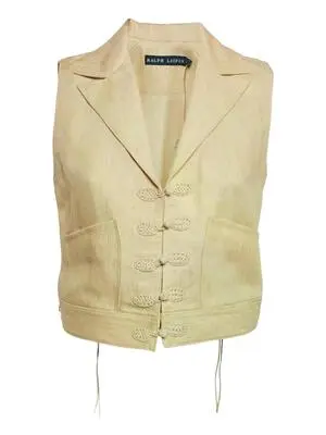 Polo Ralph Lauren Buttoned Linen Vest - Neutrals