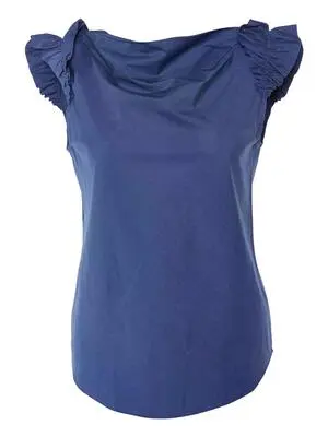 Moschino Ruffled-shoulder Top - Blue