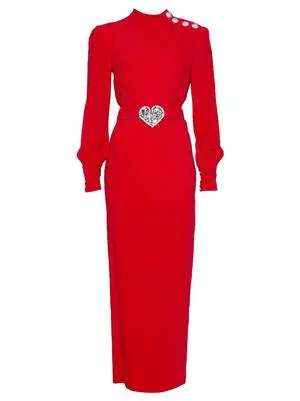 Alessandra Rich Crystal-embellished Dress - Red
