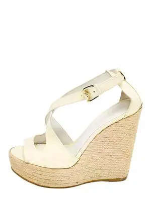 Burberry 140mm Espadrille Wedge Sandals - Neutrals