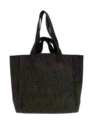 ALLSAINTS Izzy Zebra-print Tote Bag - Brown