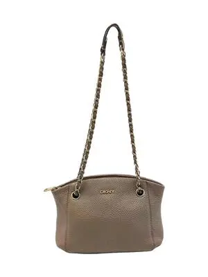 Dkny Logo-lettering Shoulder Bag - Neutrals