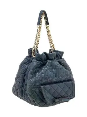 Carolina Herrera Quilted Leather Shoulder Bag - Blue
