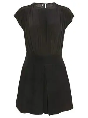 Miu Miu Pleated Mini Dress - Black