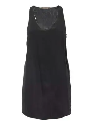 Roberto Cavalli Sleeveless Satin Top - Black