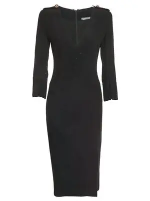 Alexander McQueen 2024 Crepe Dress - Black