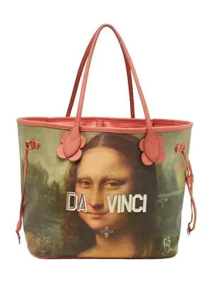 LOUIS VUITTON X Jeff Koons Neverfull MM Tote Bag Pink