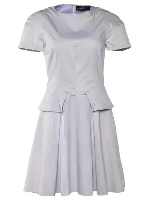 VERSUS Short-sleeved Pleated Dress - Purple