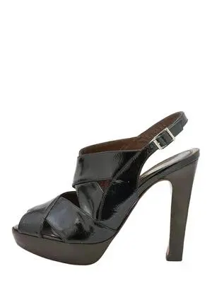 MARNI Marni 115mm Leather Platform Block Heel Sandals