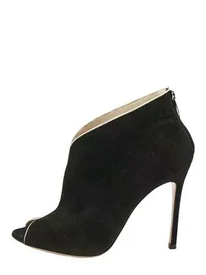 GIANVITO ROSSI 105mm Peep-toe Stiletto Boots - Black